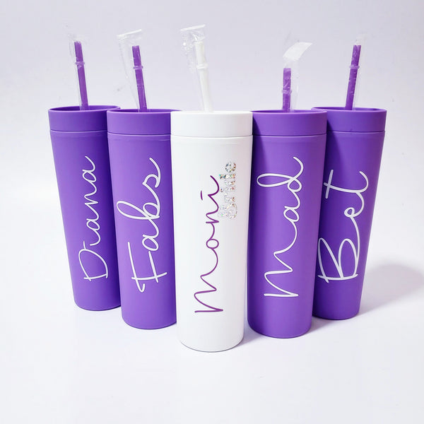 Vasos Glitter de doble pared para Bodas, modelo Novios – Sombreros y Vinchas de Hule Espuma